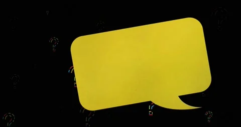 Animation of speech bubble over question... | Stock Video | Pond5