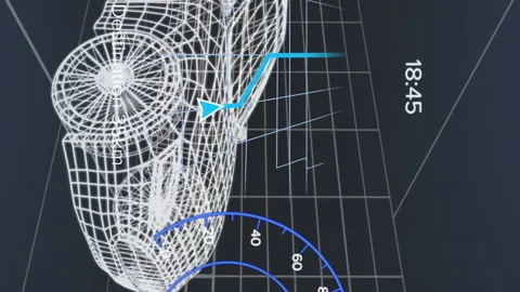 Animation of speedometer, gps and charge... | Stock Video | Pond5