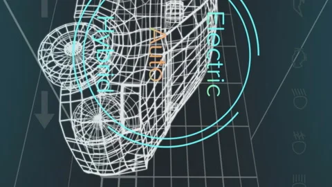 Animation of speedometer, gps and charge... | Stock Video | Pond5