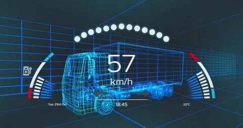 Animation of speedometer over electric t... | Stock Video | Pond5