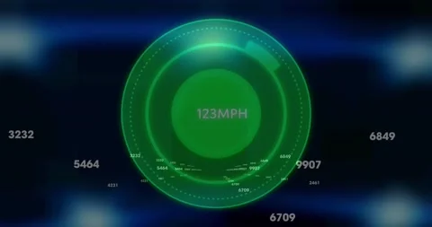 Animation of speedometer over falling nu... | Stock Video | Pond5