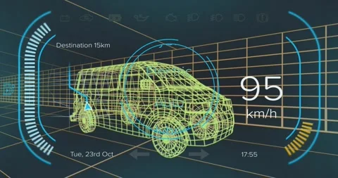 Animation of speedometer with texts, cha... | Stock Video | Pond5