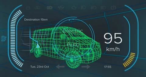 Animation of speedometer with texts, cha... | Stock Video | Pond5
