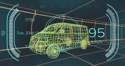 Animation of speedometer with texts, cha... | Stock Video | Pond5