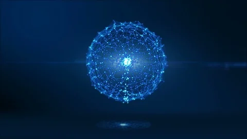 Animation for sphere abstract blue digit... | Stock Video | Pond5