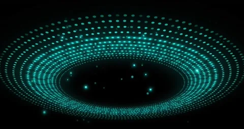 Animation of spinning blue glowing circl... | Stock Video | Pond5