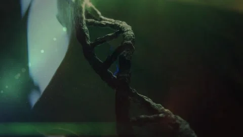 Animation of spinning dna string over da... | Stock Video | Pond5