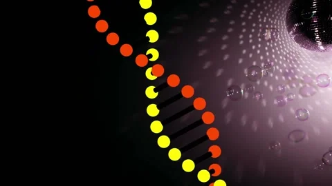 Animation of spinning dna string over da... | Stock Video | Pond5