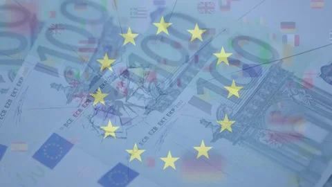 Animation of spinning eu flag stars and ... | Stock Video | Pond5