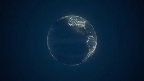 Animation of spinning globe of the Earth... | Stock Video | Pond5