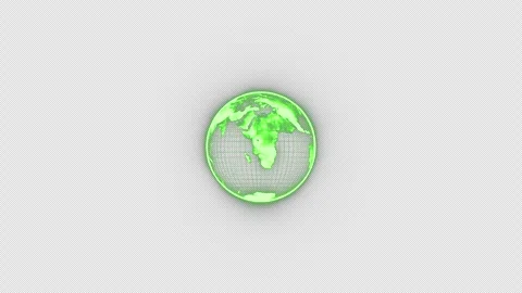 Animation of spinning green Earth planet... | Stock Video | Pond5