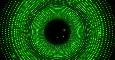 Animation of spinning green glowing circ... | Stock Video | Pond5