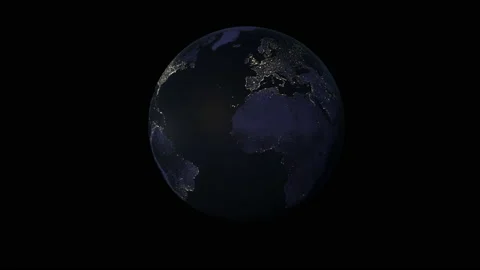 Animation of the spinning planet earth o... | Stock Video | Pond5