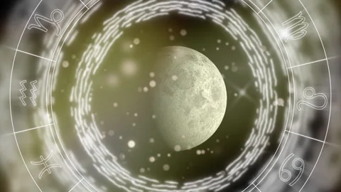 Animation of spinning star sign wheel wi... | Stock Video | Pond5