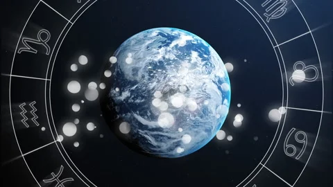 Animation of spinning star sign wheel wi... | Stock Video | Pond5