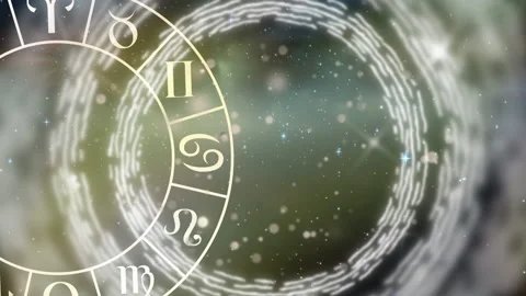 Animation of spinning star sign wheel wi... | Stock Video | Pond5
