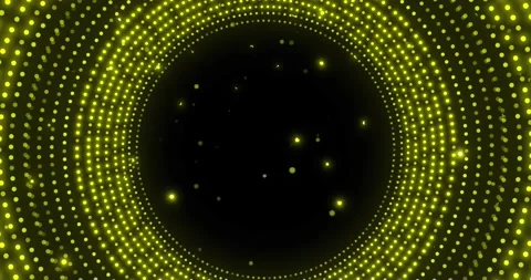 Animation of spinning yellow glowing cir... | Stock Video | Pond5