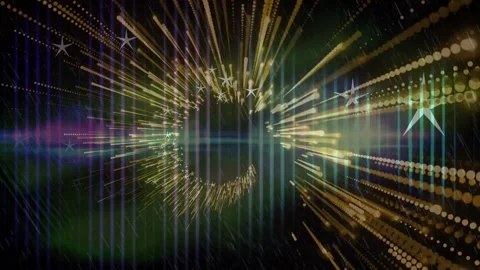 Animation of stars and lights moving in ... | Stock Video | Pond5