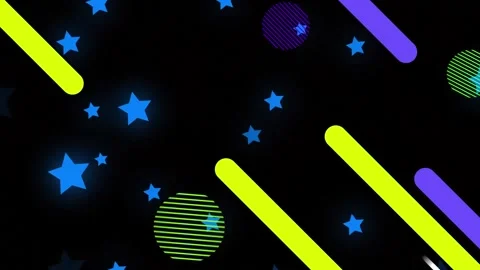 Animation of stars and shapes moving ove... | Stock Video | Pond5