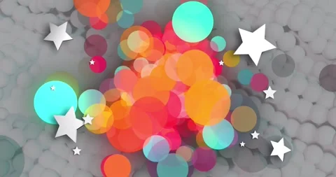 Animation of stars, falling light spots ... | Stock Video | Pond5