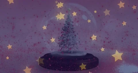 Animation of stars falling over snow glo... | Stock Video | Pond5