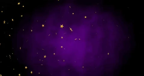 Animation of stars floating on purple an... | Stock Video | Pond5