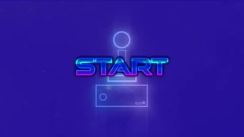 Animation of start text over video game ... | Stock Video | Pond5