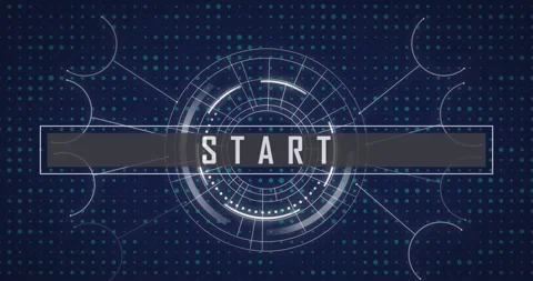 Animation of start text, scope scanning ... | Stock Video | Pond5