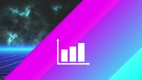 Animation of statistic graph in digital ... | Stock Video | Pond5