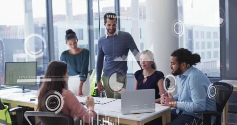 Animation of statistical data processing... | Stock Video | Pond5