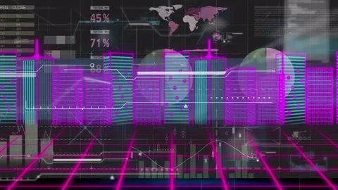 Animation of statistics and data process... | Stock Video | Pond5