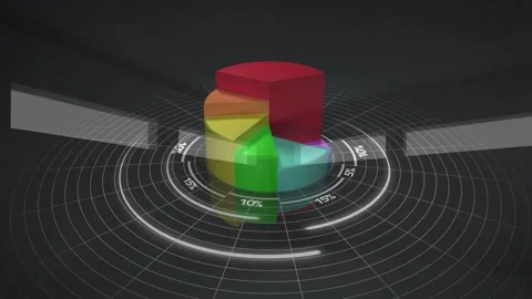 Animation of statistics on black backgro... | Stock Video | Pond5
