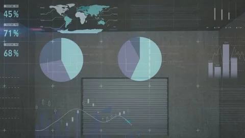 Animation of statistics on black backgro... | Stock Video | Pond5