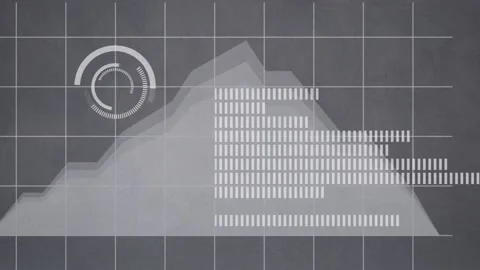 Animation of statistics on grey backgrou... | Stock Video | Pond5