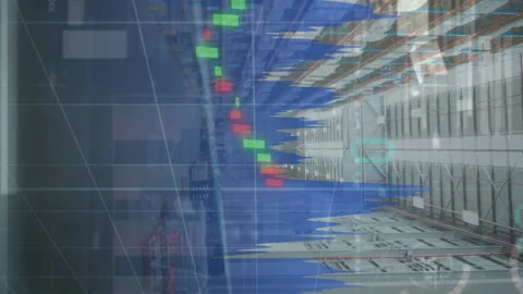Animation of statistics processing over ... | Stock Video | Pond5