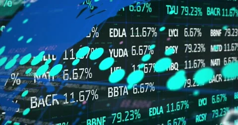Animation of stock market and data proce... | Stock Video | Pond5