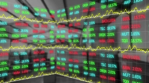 Animation of stock market display . | Stock Video | Pond5