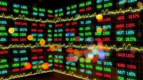 Animation of stock market display on glo... | Stock Video | Pond5