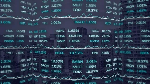 Animation of stock market display on glo... | Stock Video | Pond5