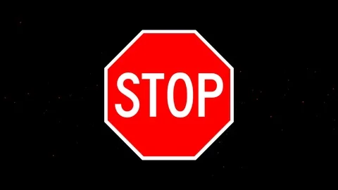 Animation of stop sign floating around r... | Stock Video | Pond5