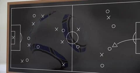 Animation of strategy of soccer game vec... | Stock Video | Pond5