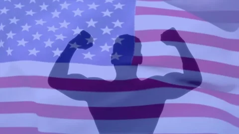 Animation of strong man flexing muscles ... | Stock Video | Pond5