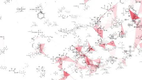Animation of structural chemical formula... | Stock Video | Pond5