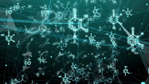 Animation of structural chemical formula... | Stock Video | Pond5