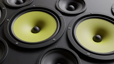 Animation of studio subwoofer speakers p... | Stock Video | Pond5