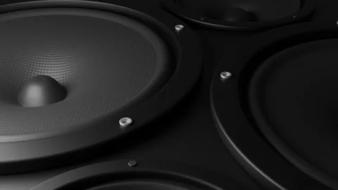 Animation of studio subwoofer speakers p... | Stock Video | Pond5