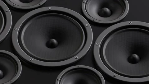Animation of studio subwoofer speakers p... | Stock Video | Pond5