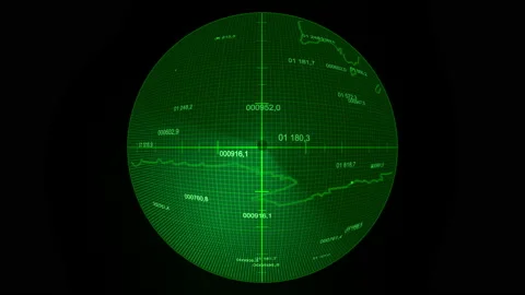 Animation of a submarine radar. | Stock Video | Pond5