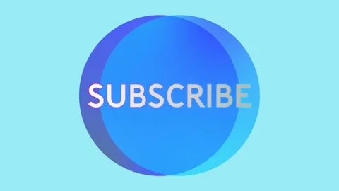 Animation of subscribe text in circles a... | Stock Video | Pond5