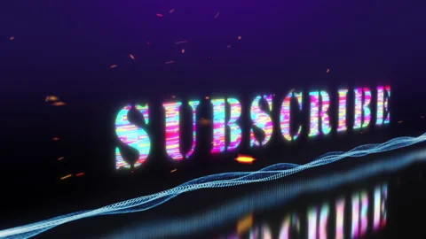 Animation of SUBSCRIBE text loop with di... | Stock Video | Pond5